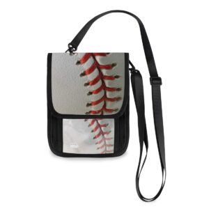 alaza sport ball baseball small crossbody wallet purse cell phone bag rfid passport holder with credit card slots