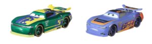 disney car toys toy 1:55 scale die-cast character vehicles collectible 2-pack gift set next-gen racers synerg #5 eric braker & rpm #64 barry depedal kids 3 and up