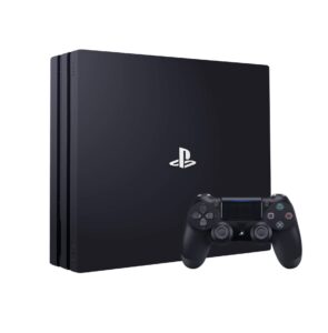 sony playstation 4 pro 4k hdr gaming console with dualshock 4 wireless controller, 2tb hard drive, jet black [video game] (renewed)