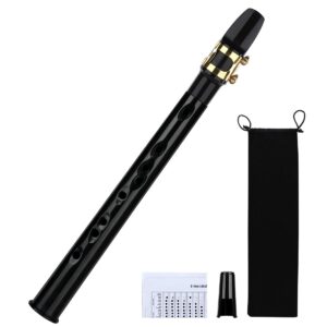 pocket saxophone kit mini sax portable woodwind instrument with lid, mouthpiece, carrying bag, fingering charts