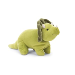 jellycat mellow mallow triceratops stuffed animal, small 8 inches