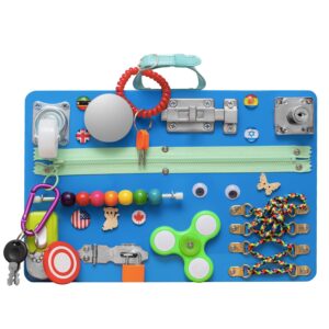 ebioo montessori locks & latches board blue busy board educational board writting board