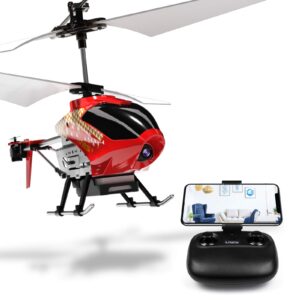 cheerwing u12s mini rc helicopter with camera remote control helicopter for kids and adults (red)