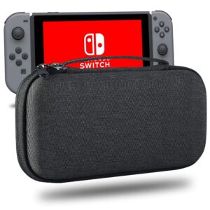 carrying case fit for nintendo switch lite-,protective hard shell travel box for nintendo switch lite console & accessories,dark gray