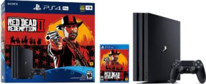 playstation 4 pro 2tb sshd console with red dead redemption 2 bundle, 4k hdr, playstation pro enhanced with solid state hybrid drive (renewed)