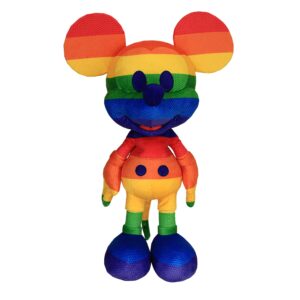 disney limited-edition rainbow mickey mouse plush, multicolor (30074)