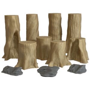 extruded gaming beech trees set 2