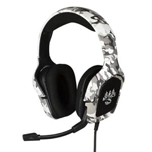 konix drakkar ares camo - wired gaming headset with microphone - 3.5 mm jack - high audio quality - headset with flexible microphone - comfortable and insulating pads