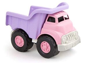 green toys dump truck, pink/purple cb - pretend play, motor skills, kids toy vehicle. no bpa, phthalates, pvc. dishwasher safe, recycled plastic, made in usa.