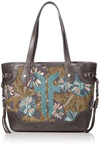 frye womens melissa embroidery carryall tote, carbon multi, one size us