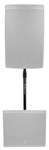 rockville rspat m20 threaded subwoofer to speaker pole mount adjustable stand