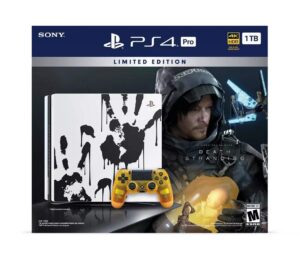 sony playstation 4 pro storage upgrade 2tb ssd limited edition death stranding console + controller + game bundle (renewed)