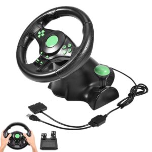 sport steering racing wheel,gaming vibration racing steering wheel pedals for xbox 360/ ps2/ ps3/ pc usb racing wheel