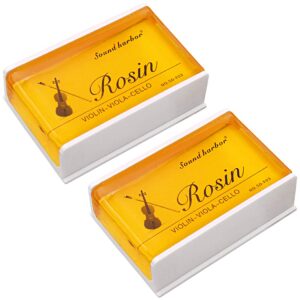 rosin 2 pack big size rosin natural rosin for violin cello viola bows (yellow)