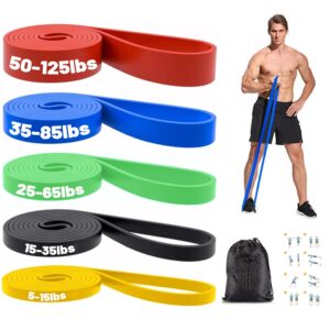 resistance bands, pull up bands, exercise workout bands for working out, pull up assistance bands set for men & women, body stretching, physical therapy, muscle training - multicolor