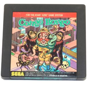 congo bongo vintage atari 5200 video game cartridge