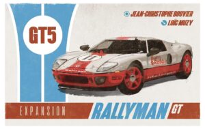 holy grail games | rallyman: gt - gt5 | strategy board game expansion | race cars with dice | 1 to 6 players | 45 minutes | ages 10+