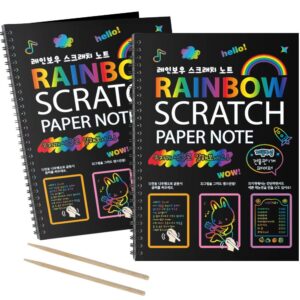 mbjrfu scratch art books for kids rainbow scratch paper for best gifts