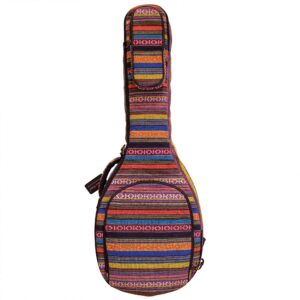 music first original design 0.65" (16mm) thick padded country style 5-string banjo case, banjo gig bag (fit for overall length 38 inch / 96~97cm full size banjo).