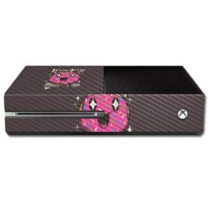 mightyskins carbon fiber skin for microsoft xbox one - donut kawaii | protective, durable textured carbon fiber finish | easy to apply, remove, and change styles | made in the usa