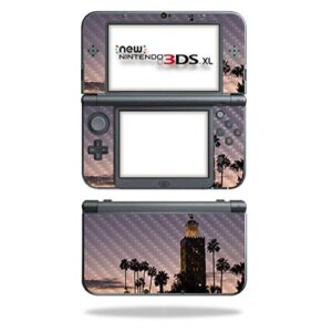 mightyskins carbon fiber skin for nintendo new 3ds xl (2015) - marrakech | protective, durable textured carbon fiber finish | easy to apply, remove, and change styles | made in the usa