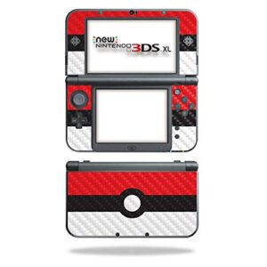 mightyskins carbon fiber skin for nintendo new 3ds xl (2015) - battle ball | protective, durable textured carbon fiber finish | easy to apply, remove, and change styles | made in the usa