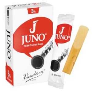 vandoren juno bb clarinet reeds, strength 3.5, box of 10, jcr0135