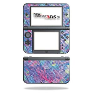 mightyskins carbon fiber skin for nintendo new 3ds xl (2015) - dreamy reef | protective, durable textured carbon fiber finish | easy to apply, remove, and change styles | made in the usa