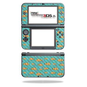 mightyskins carbon fiber skin for nintendo new 3ds xl (2015) - clowning around | protective, durable textured carbon fiber finish | easy to apply, remove, and change styles | made in the usa