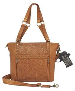 gtm gun tote'n mama cowhide conceal carry purse, tan, one size