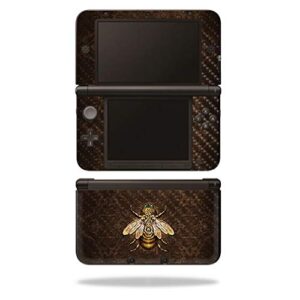 mightyskins carbon fiber skin for nintendo 3ds xl original (2012-2014) - steampunk bee | protective, durable textured carbon fiber finish | easy to apply, remove, and change styles | made in the usa