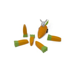 bunny and carrot bowling game by jack rabbit creations-develops coordination and fine motor skills