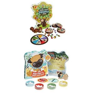 educational insights the sneaky, snacky squirrel game & shelby's snack shack game. preschool board games, practice color recognition, counting & fine motor skills