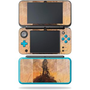 mightyskins carbon fiber skin for nintendo new 2ds xl | protective, durable textured carbon fiber finish | easy to apply, remove, and change styles | made in the usa, dia de muertos (cf-ni2dsxl-dia de muertos)