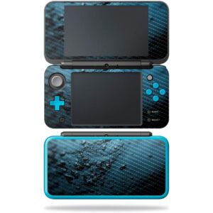 mightyskins carbon fiber skin for nintendo new 2ds xl - blue storm | protective, durable textured carbon fiber finish | easy to apply, remove, and change styles | made in the usa