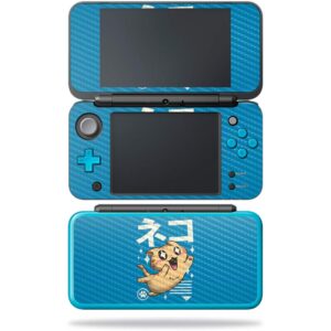 mightyskins carbon fiber skin for nintendo new 2ds xl - bright lures | protective, durable textured carbon fiber finish | easy to apply, remove, and change styles | made in the usa (cf-ni2dsxl-octopus kawaii)