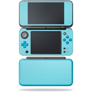 mightyskins carbon fiber skin for nintendo new 2ds xl - seafoam | protective, durable textured carbon fiber finish | easy to apply, remove, and change styles | made in the usa (cf-ni2dsxl-solid seafoam)