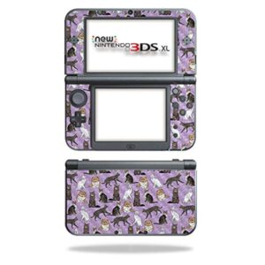 mightyskins carbon fiber skin for nintendo new 3ds xl (2015) - cat chaos | protective, durable textured carbon fiber finish | easy to apply, remove, and change styles | made in the usa