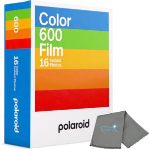 polaroid originals color instant film for 600 and i-type cameras bundle with a cleaning cloth