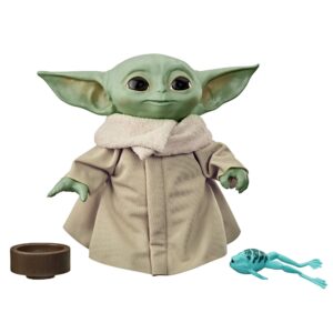 star wars the child talking plush toy with character sounds and accessories, the mandalorian toy for kids ages 3 and up, green