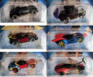 hot wheels character car set includes 1:64 scale character cars