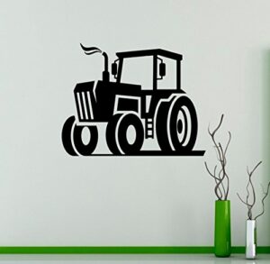 place tractor vinyl decal farm wall sticker nursery interior wall graphics bedroom children's kids room wall art made in usa - 38x70 inch