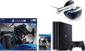 newest sony playstation 4 pro 1tb console call of duty: modern warfare bundle w /playstation vr core headset (renewed)