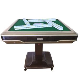 amaneed 电动麻将桌assembled automatic mahjong table foldable style with 2 sets of 152pcs 44mm chinese mahjong tiles no number (blue & green)