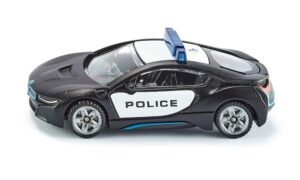 siku 1533, bmw i8 us police car, metal/plastic, black/white, versatile, toy vehicle for children