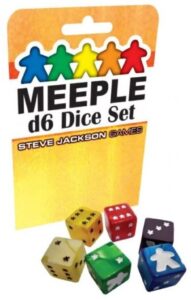 meeple d6 dice set | 8 pcs | 16mm six-sided | yellow | tabletop roleplaying games | rpg | from steve jackson games