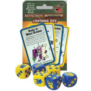 steve jackson games munchkin warhammer age of sigmar lightning dice , blue