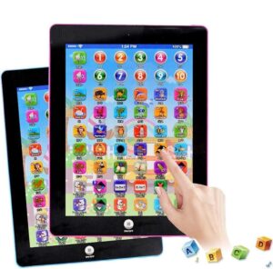 kids learning pad fun kids tablet touch and learn phone learning games early child development toy for number learning, learning abcs, spelling, animal game melodies educational toy