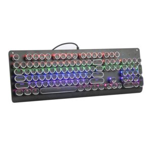 e-yooso k600 mechanical gaming keyboard 104 keys led backlit keyboard crystal keycap (blue switch)