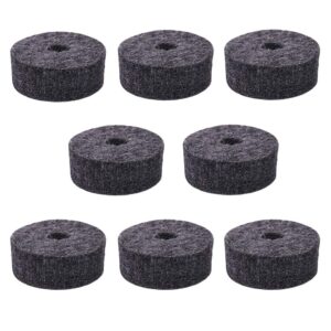 8 pcs cymbal felt washer set, drum cymbal felt pads set, replacement parts accessories, cymbal washer, black